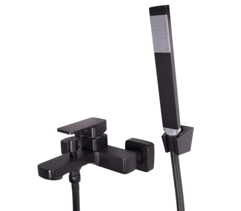 Shore Black Bath Mixer W/T std offset | Cape Tiles